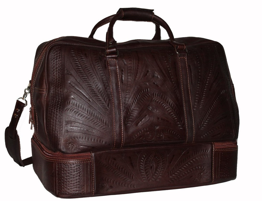 Boot Carry On. Hand Tooled, Zip Compartment, and Cotton Lining | Ropin ...